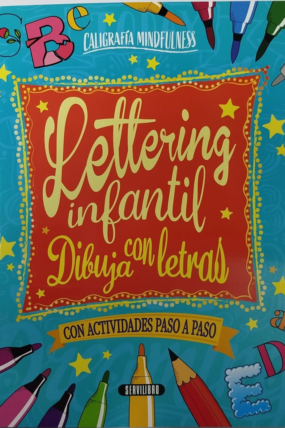 Libro CE- Lettering infantil dibuja con letras, Coleccion Educativa